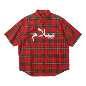 Supreme Ss23 Week6 Arabic Logo Flannel Shirt - Red