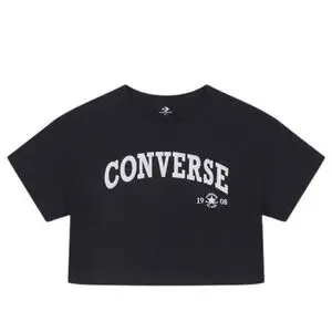 CONVERSE Retro Chuck Cropped T-shirt - Black