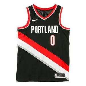 Nike Portland Blazers Lillard 0 Fan Edition Basketball Jersey - Black