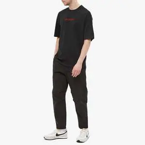 JORDAN Embroidered Round Neck Sports Short Sleeve T-shirt Black