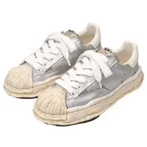 Mihara Yasuhiro Blakey Og Sole Film Attached Canvas Low Top Sneakers - Silver