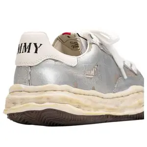 Mihara Yasuhiro Blakey Og Sole Film Attached Canvas Low Top Sneakers - Silver