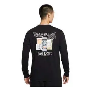 Nike Just Do It Anytime" Long Sleeve Basketball Shirt - Black