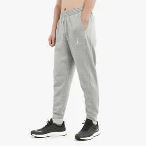 JORDAN Flight Fleece Embroidered Logo Fleece Lined Bundle Feet Sports Pants/trousers/joggers Gray - Grey