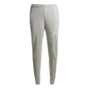 JORDAN Flight Fleece Embroidered Logo Fleece Lined Bundle Feet Sports Pants/trousers/joggers Gray - Grey