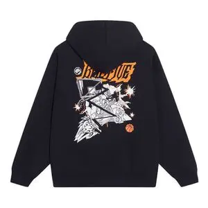 LI-NING X Badfive Sports Style Hoodie - Black/white/orange