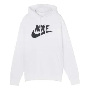 Nike Club Fleece Hoodie With Graphic Print - White
