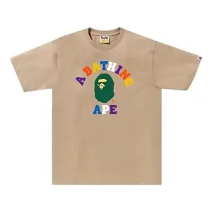 A BATHING APE Colors College Tee - Beige