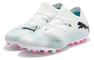 PUMA Future Match Mg Cleats - White/blue/pink