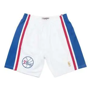 Mitchell & Ness Philadelphia 76ers 1996-97 Home Swingman Shorts - White/blue/red