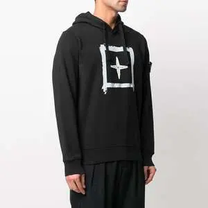 Stone Island Box Print Pullover Hoodie