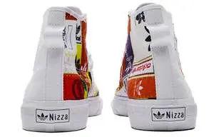Adidas Nizza High Top Sneakers With Logo Patches