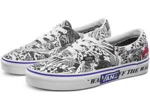 VANS Era Graffiti Print Lace-up Sneakers - Black/white