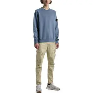 Stone Island Stone Islandgarment Dyed Felpa Sweatshirt - Blue
