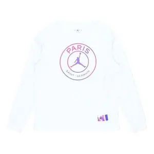 JORDAN Paris Saint-germain Casual Sports Long Sleeve Crewneck - White