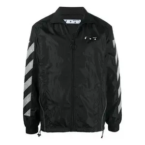 Off-White Side Sleeve Stripe Track Jacket - Black