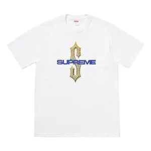 Supreme Supreme Ss18 Diamonds Tee White Diamond Pattern Printing Short Sleeve Unisex White