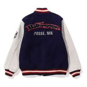A BATHING APE Varsity Jacket - Navy