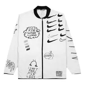 Nike Run Nathan Bell Graffiti Printed Jacket