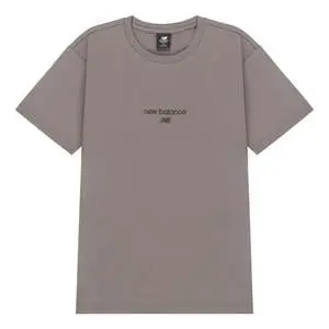NEW BALANCE Logo Fleece T-shirt Asia Sizing - Taupe