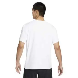 Nike Dri-fit Uv Hyverse Short Sleeve Fitness Top - White