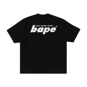 A BATHING APE Shark Seijin Ape Head Relaxed Fit Tee - Black