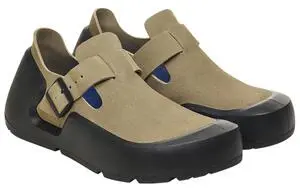 BIRKENSTOCK Reykjavik Buckled Nubuk Leather Shoes - Tan/black