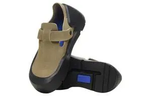 BIRKENSTOCK Reykjavik Buckled Nubuk Leather Shoes - Tan/black