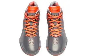 ANTA All Star" High Top Basketball Sneakers - Grey/orange/silver