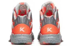 ANTA All Star" High Top Basketball Sneakers - Grey/orange/silver