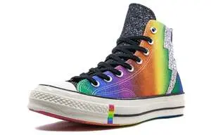 CONVERSE Chuck 70 Hi "pride Shimmering Rainbow" Lace-up Sneakers - Black