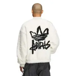 Adidas Faux Fur Bomber Jacket