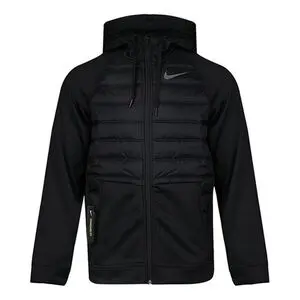 Nike Quilted Padded Hooded Jacket - Black
