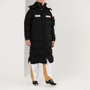 PUMA X Ader Error Long Down Coat - Black/white/red