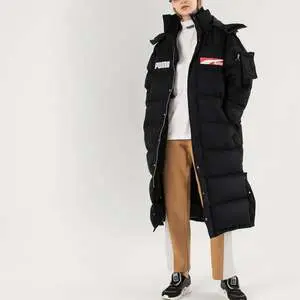 PUMA X Ader Error Long Down Coat - Black/white/red
