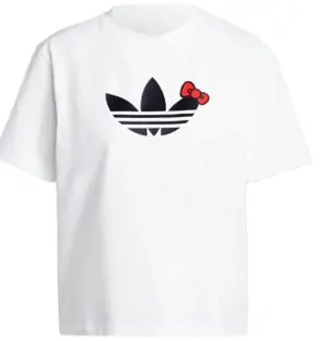 Adidas X Hello Kitty Trefoil T-shirt - White/black