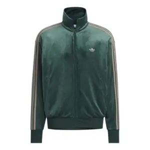 Adidas Firebird Velour Track Jacket - Shadow Green