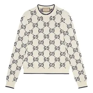 Gucci Gg Cotton Knit Sweater - Ivory
