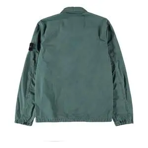 Stone Island Zip Pocket Overshirt 'petroleum - Blue