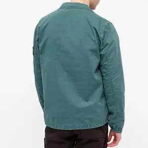Stone Island Zip Pocket Overshirt 'petroleum - Blue
