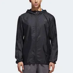 Adidas Own The Run Hooded Zipper Jacket - Black