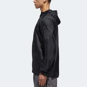 Adidas Own The Run Hooded Zipper Jacket - Black