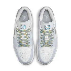 JORDAN 1 Low Se 'tear-away' Sneakers - White/silver