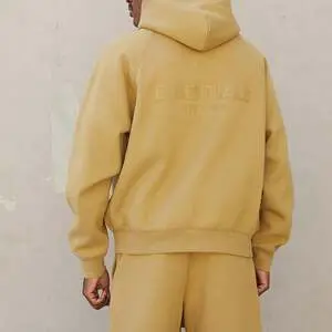Fear Of God Pullover Logo Hoodie - Tan