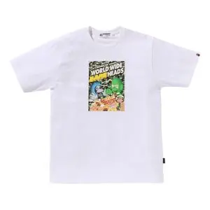 A BATHING APE Heads Flyer Tee - White