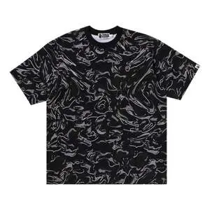 A BATHING APE Marbling Camo One Point Relaxed Fit Tee
