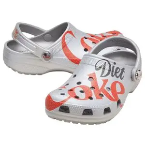 CROCS X Coca-cola Classic Clogs 'diet Coke - Silver/red