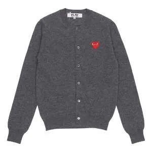 Play Comme Des Garcon Emblem Cardigan - Grey