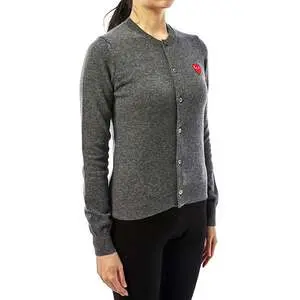 Play Comme Des Garcon Emblem Cardigan - Grey