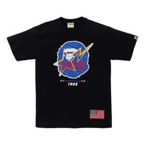 A BATHING APE Space Ape Head Tee - Black